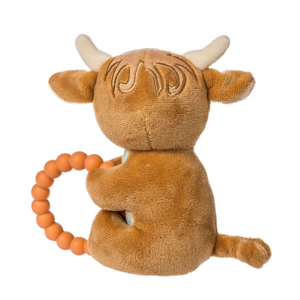 Hetty Highland Cow Teether Rattle | 6" - Threadfare Children's Boutique